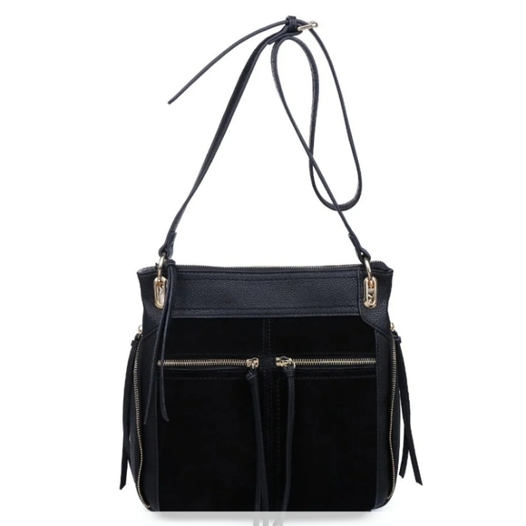 Moda Luxe | Bags | Nwot Moda Luxe Skyler Crossbody Black Velvet Vegan ...